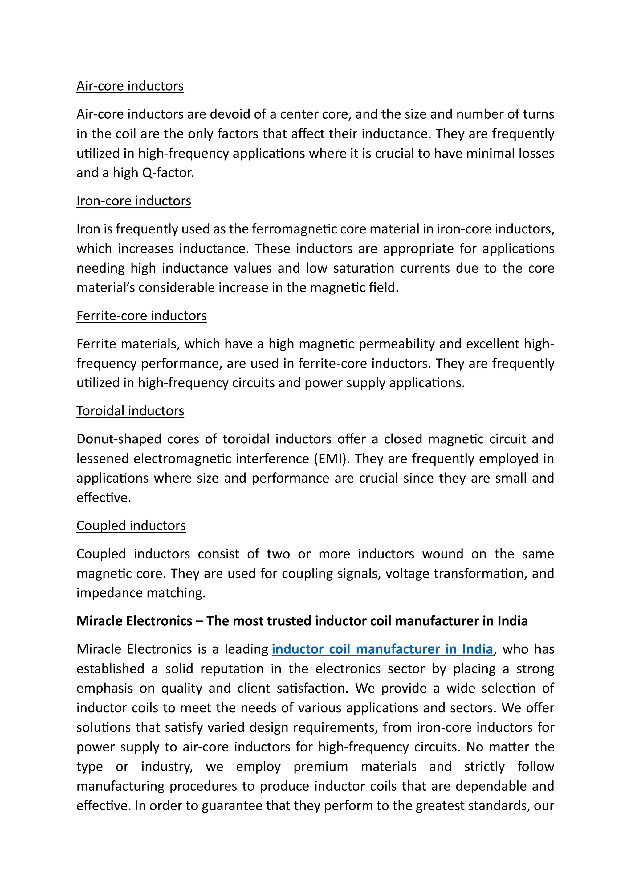Inductor Coils – The Working And Types.pdf
