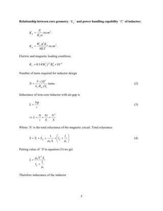 Inductor design | PDF