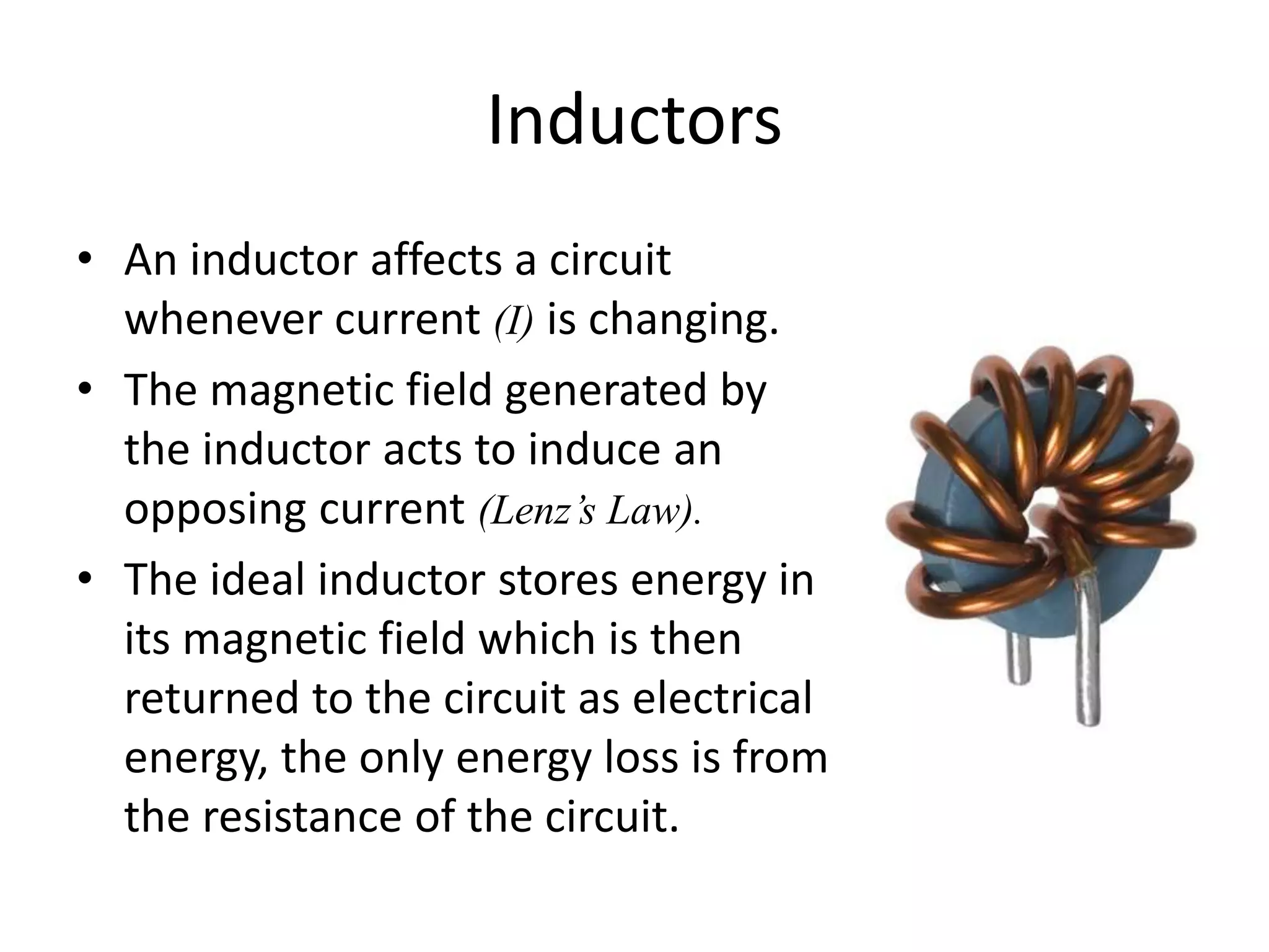 Inductors in AC Circuits | PPTX
