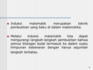 Induksi Matematik beserta contoh soal dan penyelesaiannya | PPT