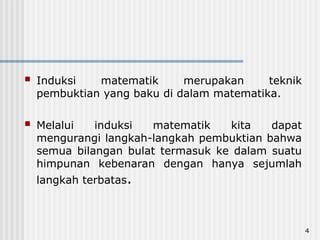 Matakuliah Matdis Materi Induksi Matematika | PPT