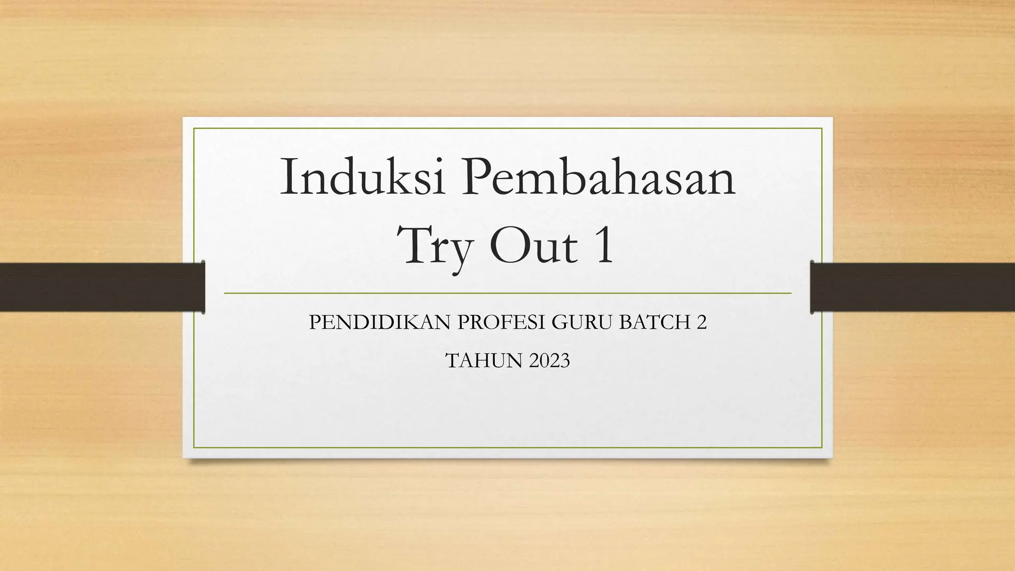 Induksi Soal Try out 1 ppt tentang pendidikan | PPTX