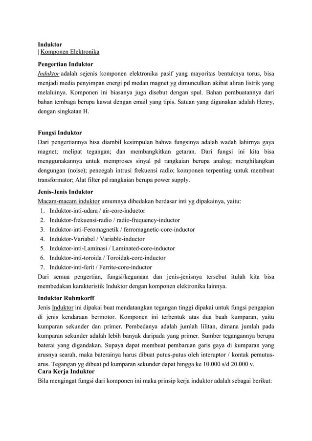 Induktor | PDF