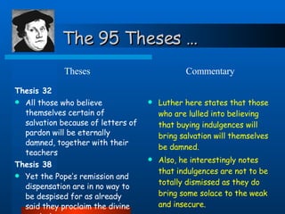 Indulgences & 95 Theses | PPT