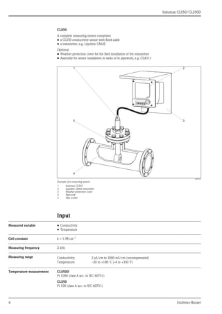 Indumax cls50 d endress+hauser datasheet-inductive conductivity sensor ...