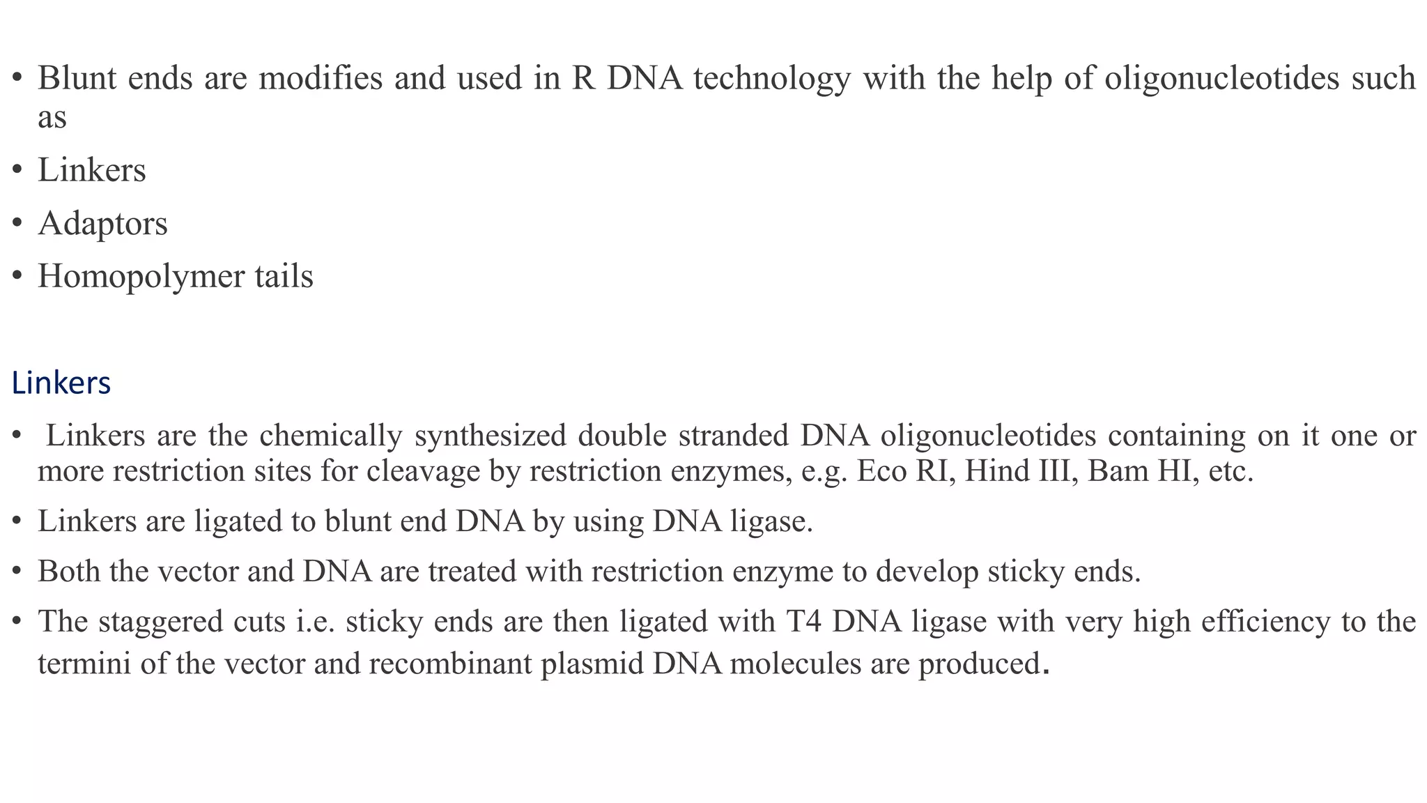ENZYMES USED IN GENETIC ENGINEERING | PPTX