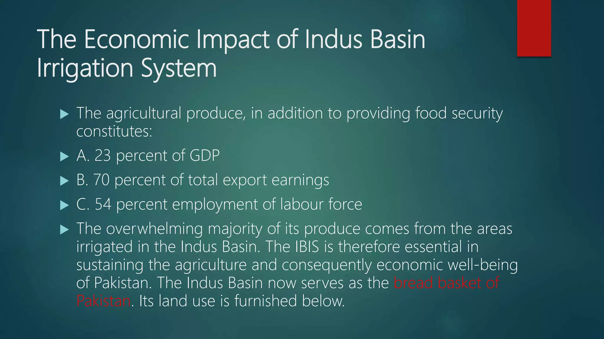 Indus basin irrigation system by Engr. Faiz Rahimoon | PPT