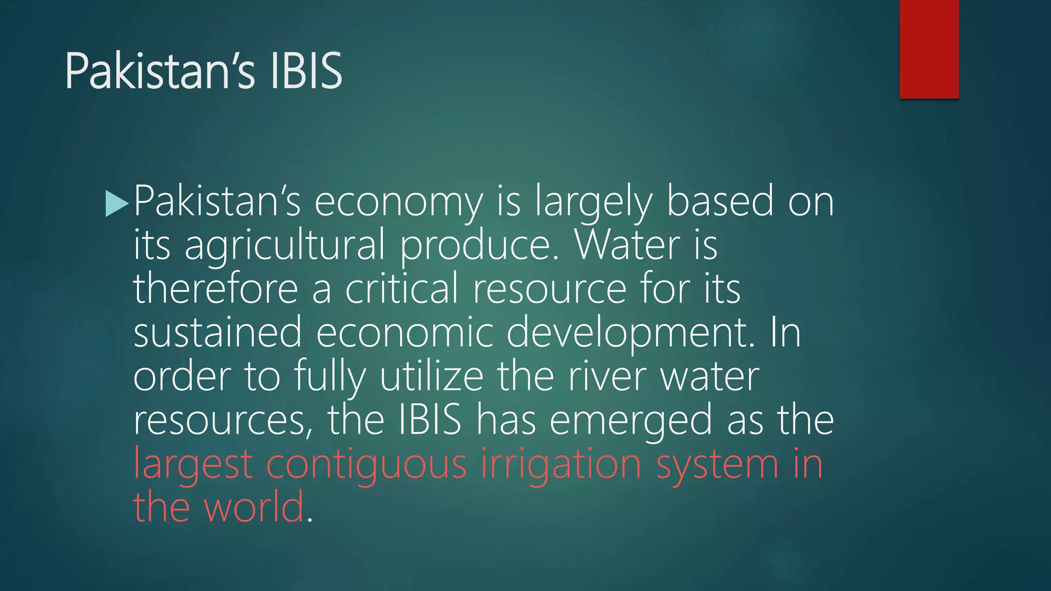 Indus basin irrigation system by Engr. Faiz Rahimoon | PPT
