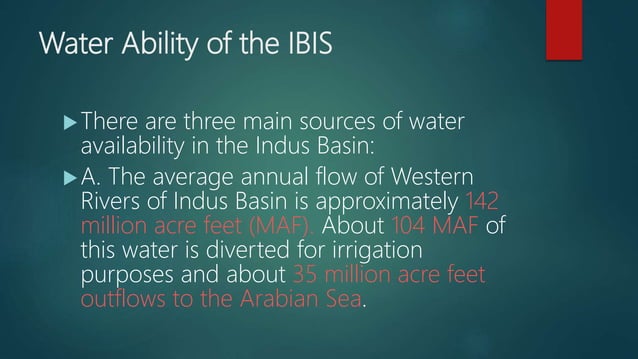 Indus basin irrigation system by Engr. Faiz Rahimoon | PPT