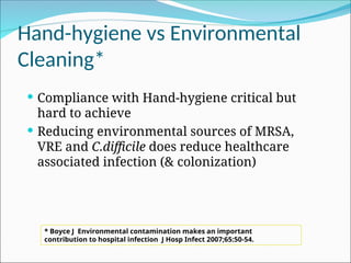 Infection control in MDROs environmental cleaning | PPT