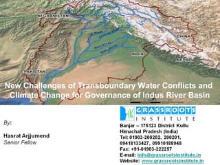 New Challenges of Transboundary Water Conflicts and Climate Change for ...