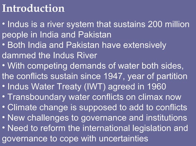 New Challenges of Transboundary Water Conflicts and Climate Change for ...