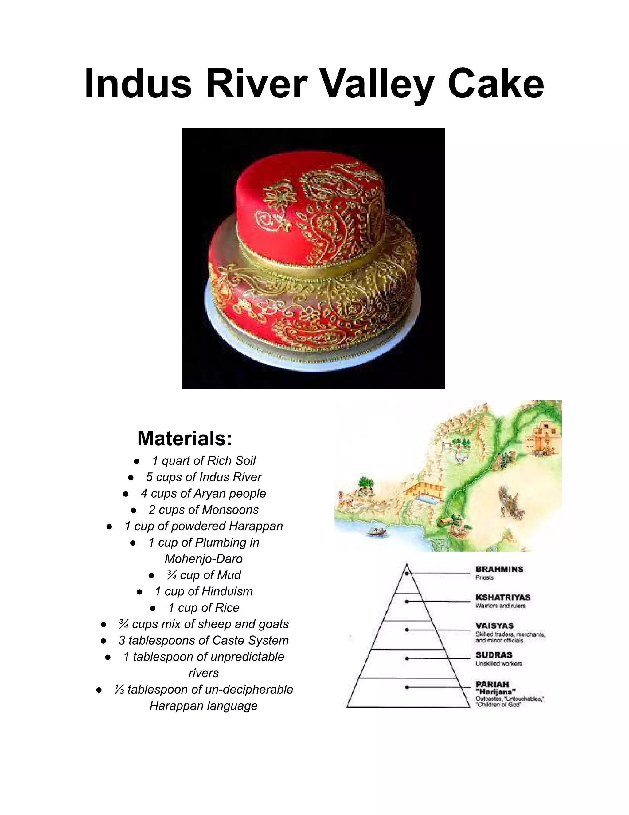 Indus River Valley Flood Cake (1).pdf | Desserts and Baking | Food & Drink