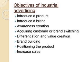 Indusrtial advertising | PPTX