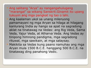 ARALIN PANLIPUNAN. KABIHASNANG TIMOG ASYA | PPTX