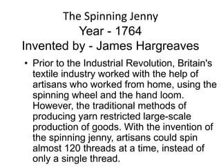 Industrial Revolution inventions | PPTX
