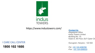 Indus towers mobile installation company | PPTX