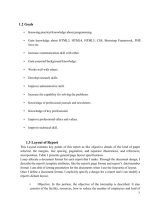 Industrail training report on website design and development | PDF