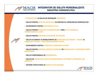 MACH FTD - Industria farmaceutica | PPT