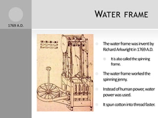 Water Frame Industrial Revolution