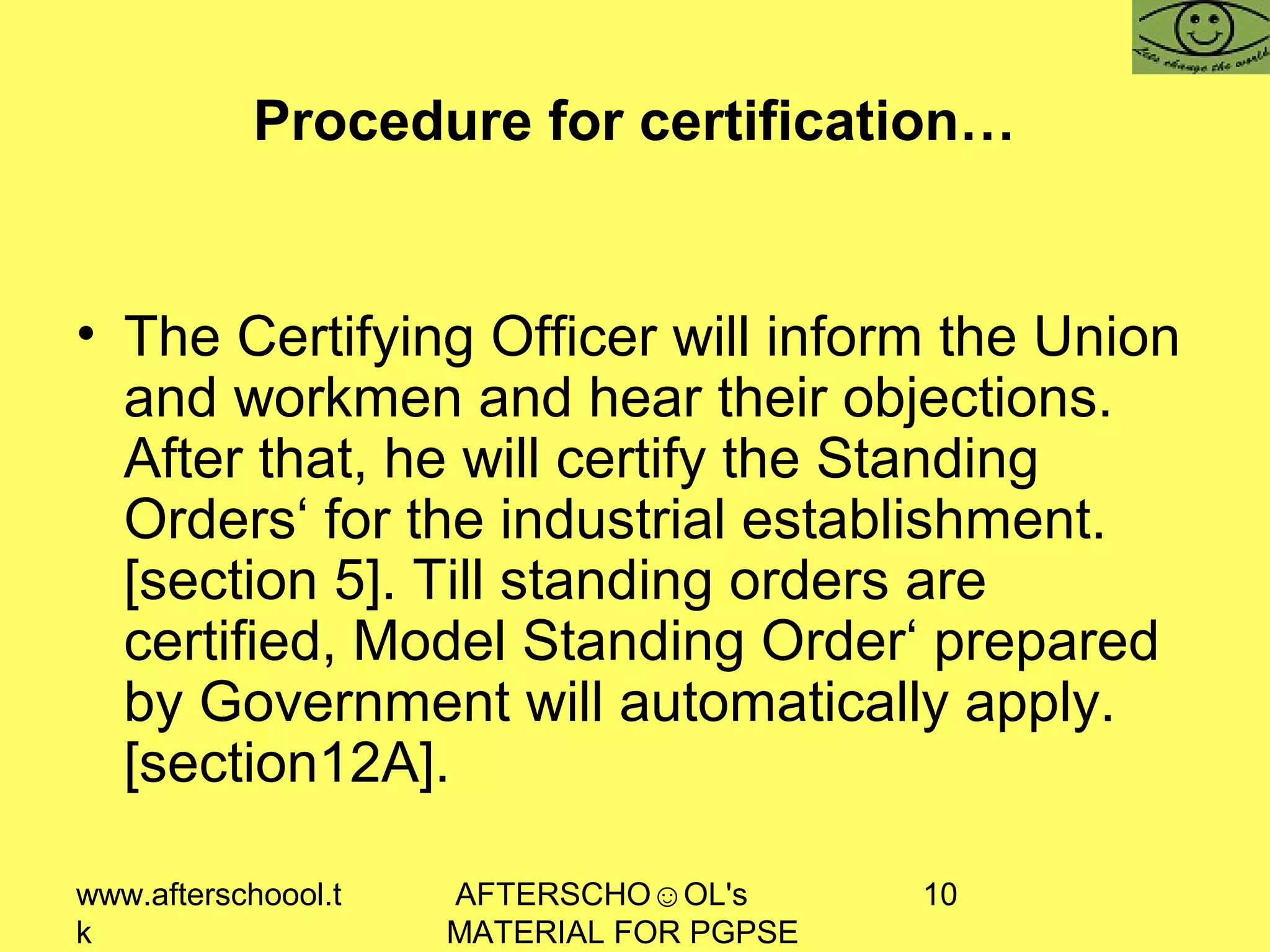 Industrial Employment (Standing Orders) Act 1946 | PPS