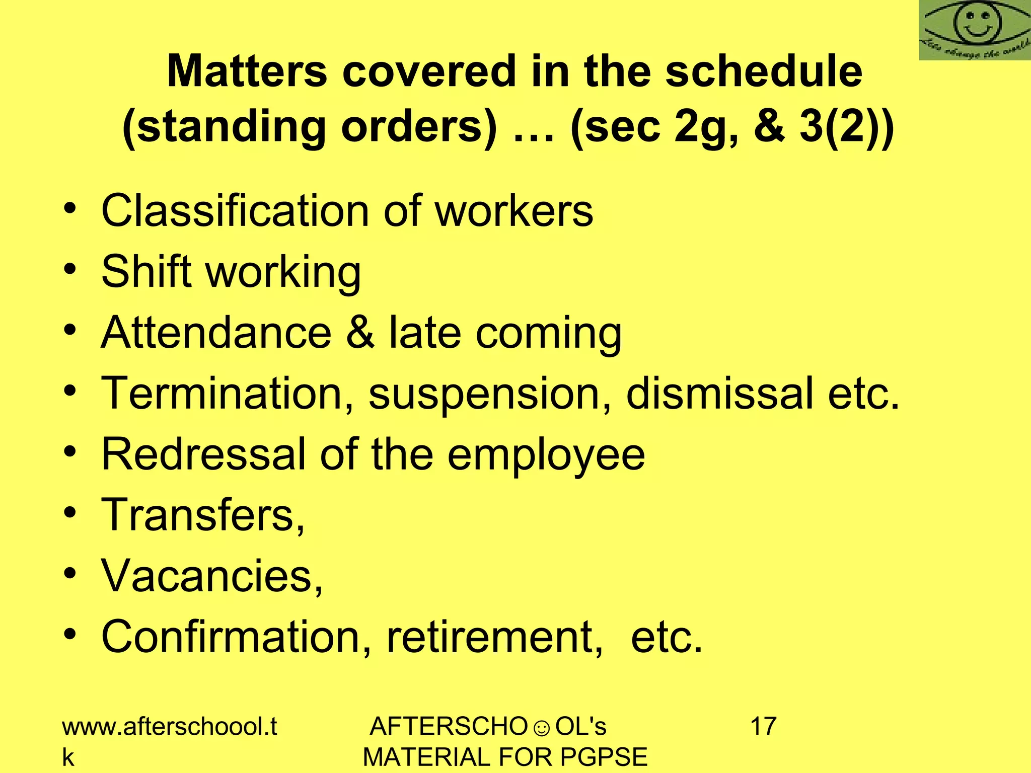 Industrial Employment (Standing Orders) Act 1946 | PPS