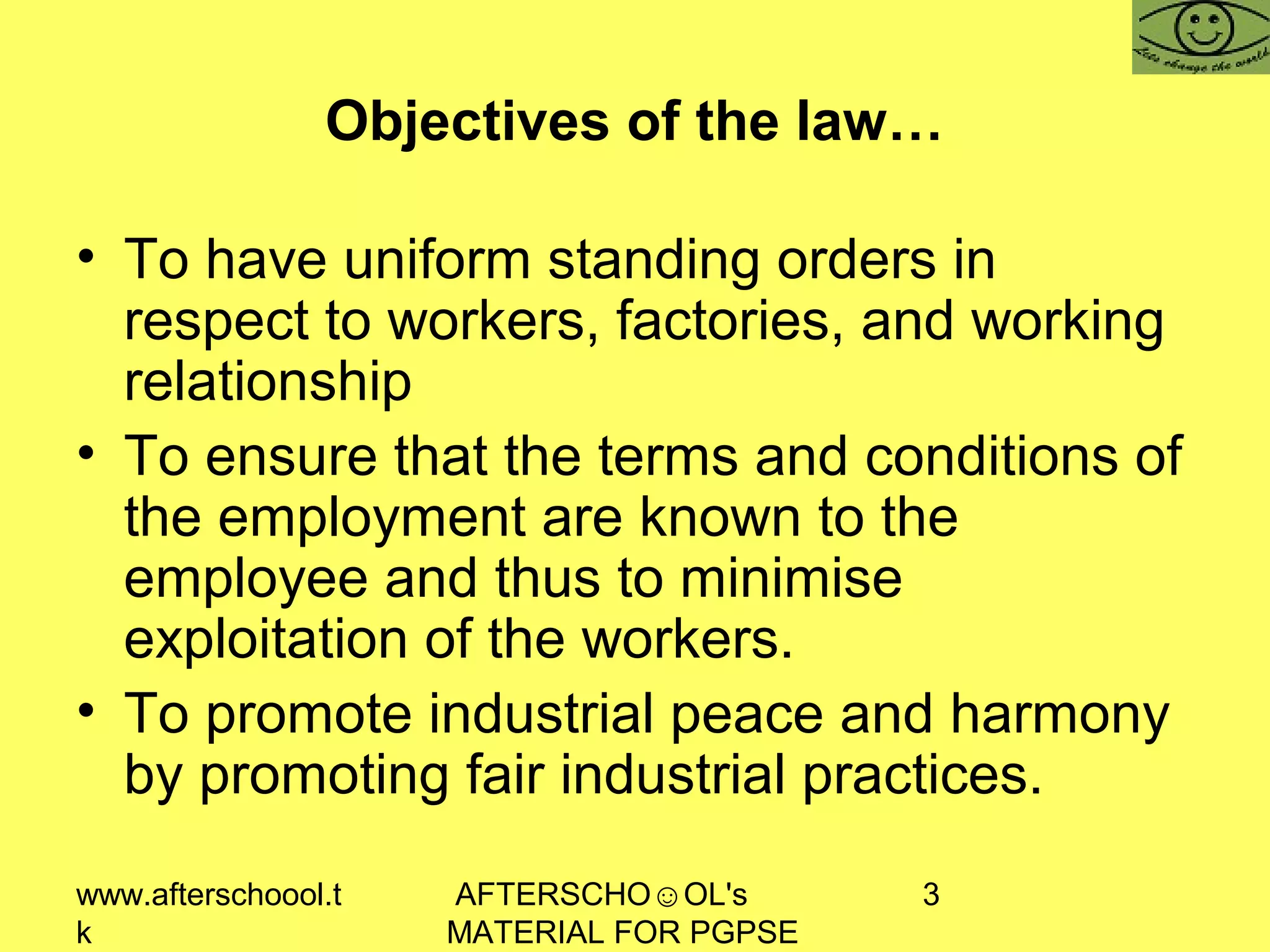 Industrial Employment (Standing Orders) Act 1946 | PPS