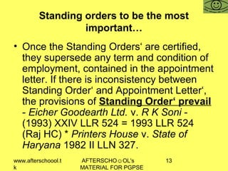 Industrial Employment (Standing Orders) Act 1946 | PPS