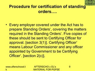 Industrial Employment (Standing Orders) Act 1946 | PPS