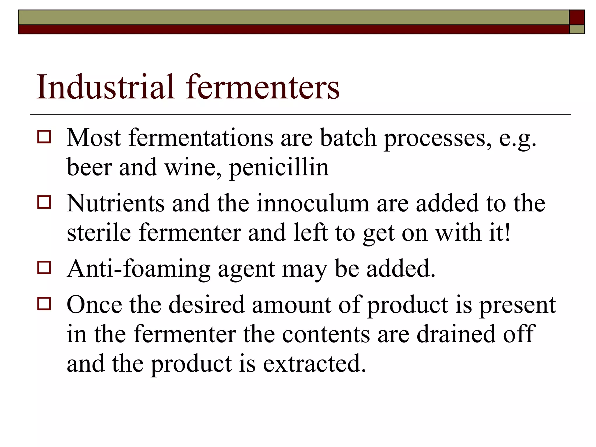 Industrial Fermenters | PPT