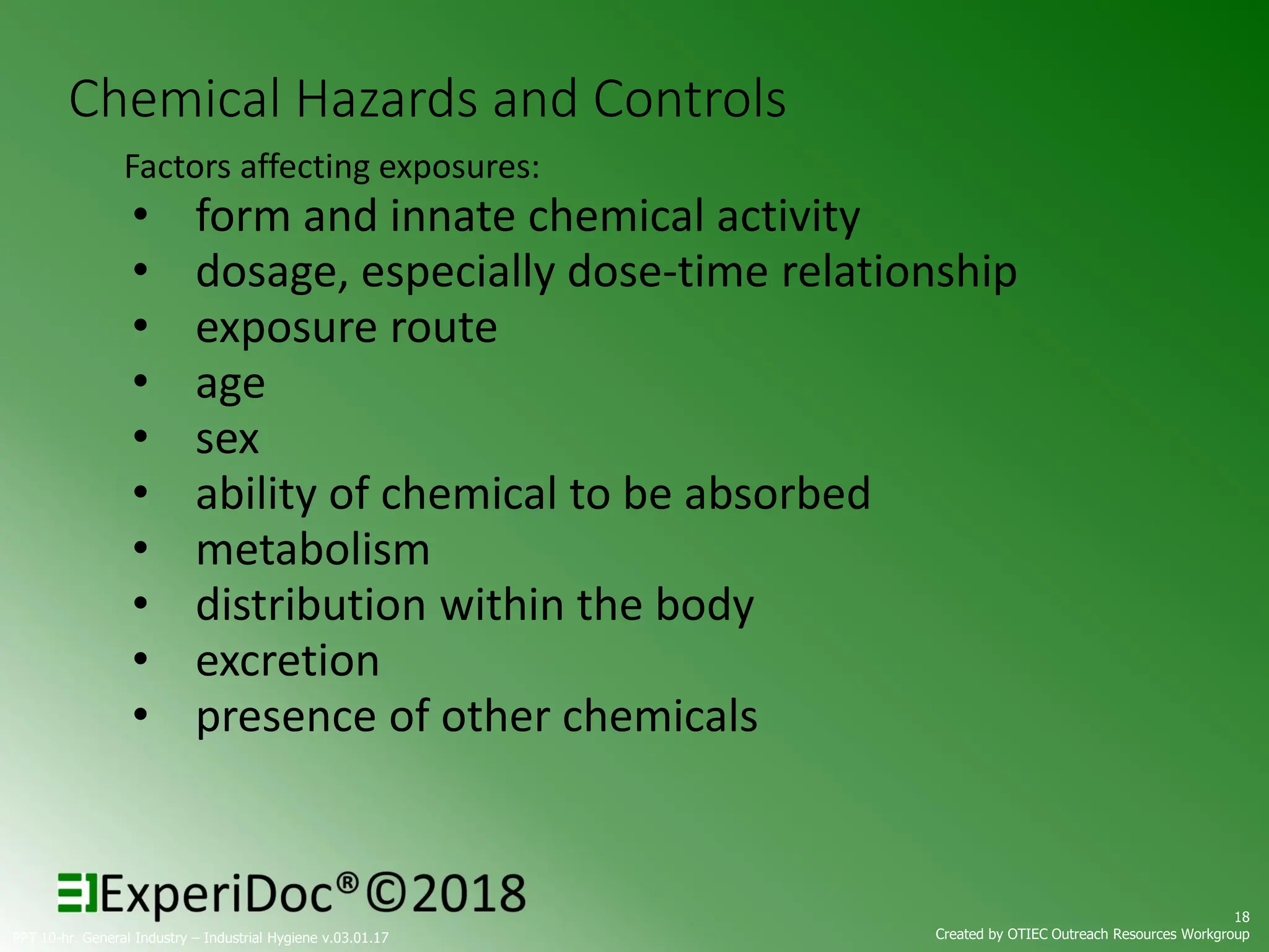 Industrial Hygiene Powerpointpresentation Pdf