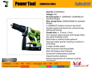 Industrial power tool | PDF