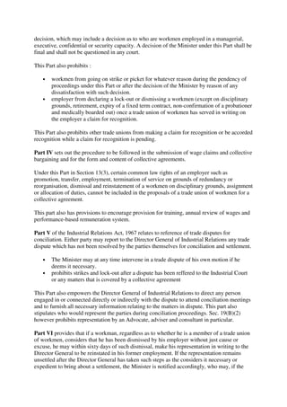 Industrial Relations Act 1967 Malaysia | PDF