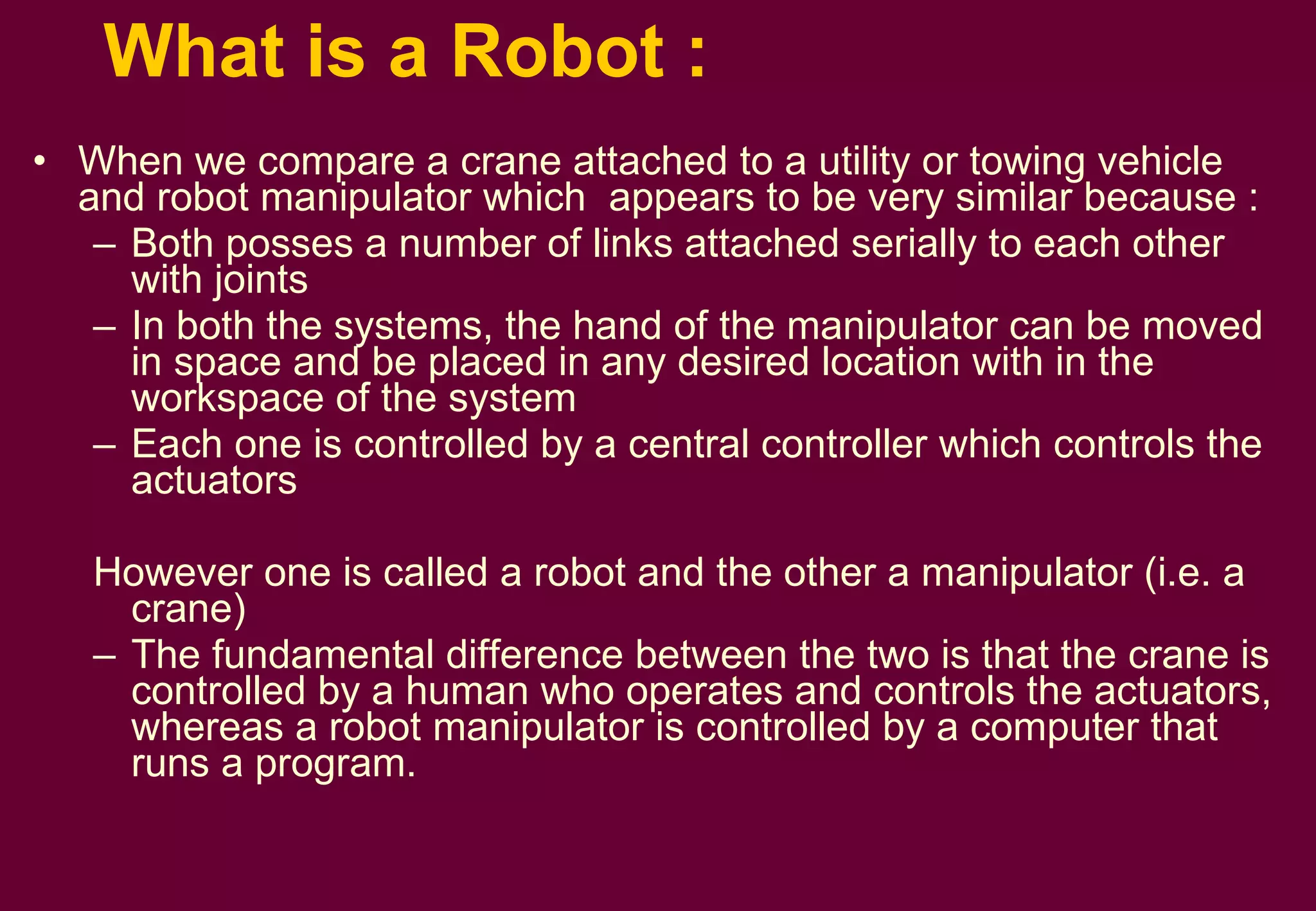 Industrial Robotics Chap 01 Fundamentals | PPT | Robotics | Technology ...