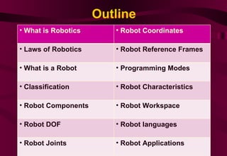 Industrial Robotics Chap 01 Fundamentals | PPT | Robotics | Technology ...