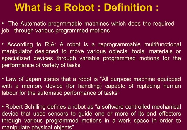 Industrial Robotics Chap 01 Fundamentals | PPT | Robotics | Technology ...