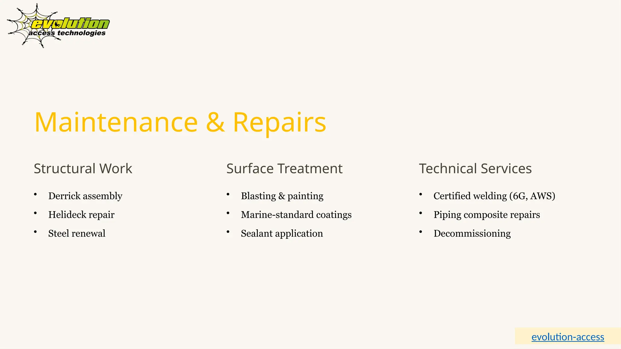 Industrial-Rope-Access-Solutions-EvolutionAccess-Technologies | PPTX