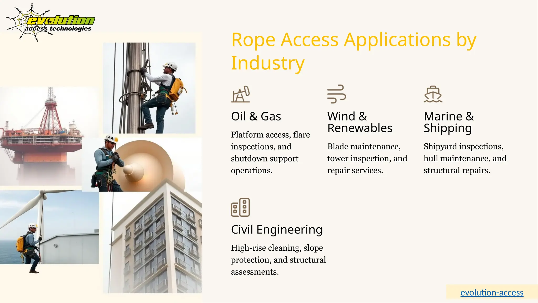 Industrial-Rope-Access-Solutions-EvolutionAccess-Technologies | PPTX
