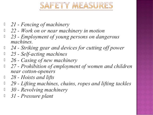 Factory Safety Rules