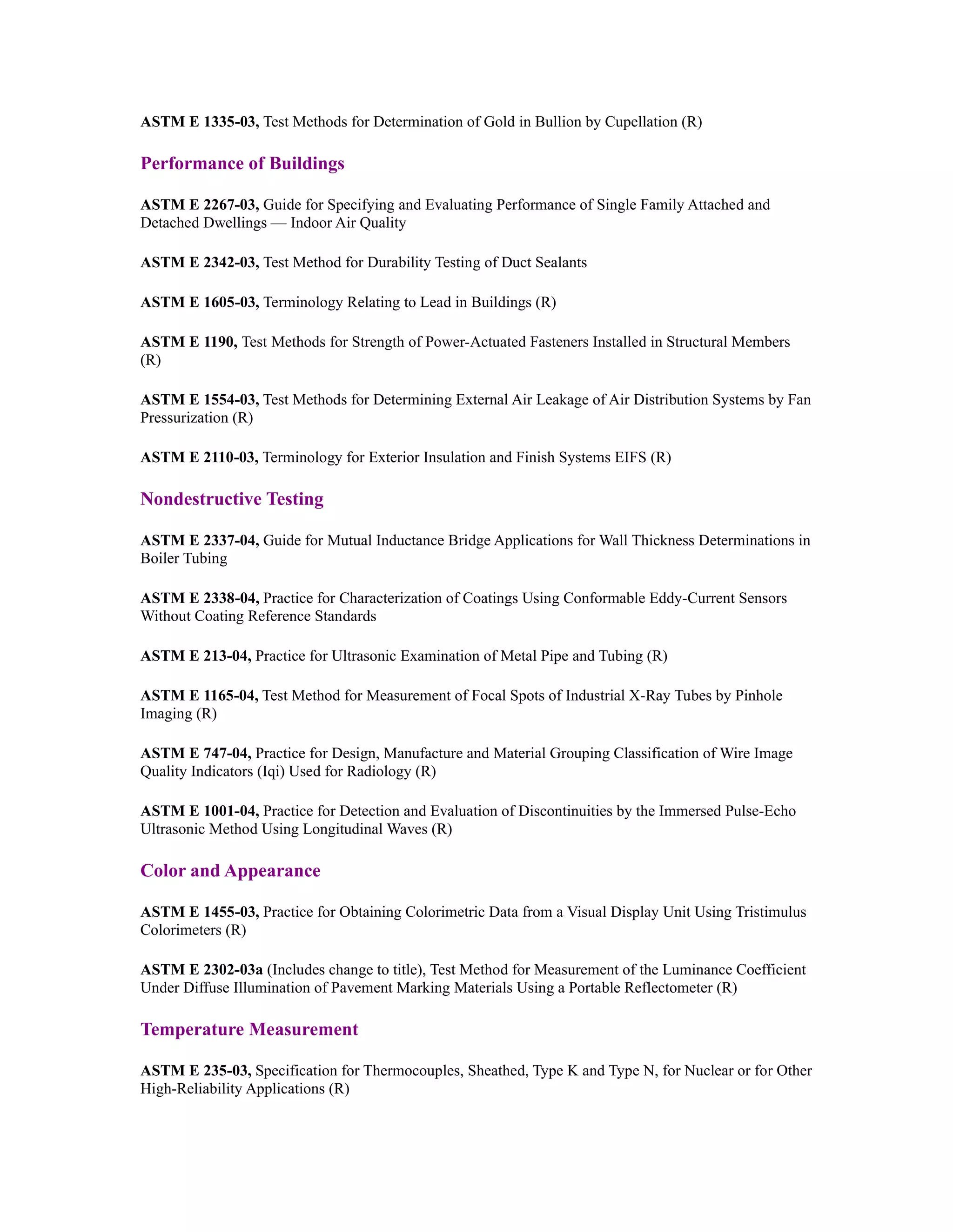 Industrial standards-list | PDF
