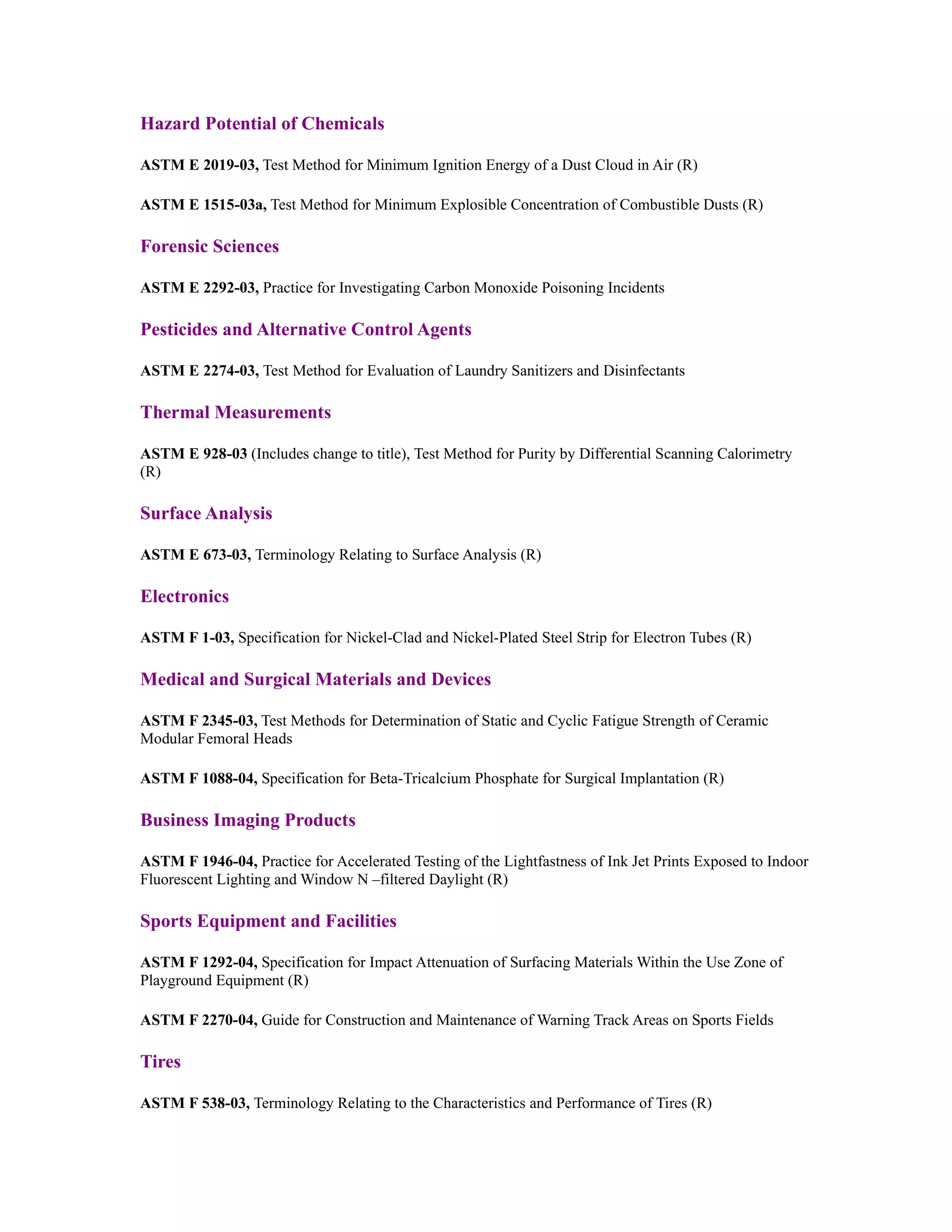 Industrial standards-list | PDF