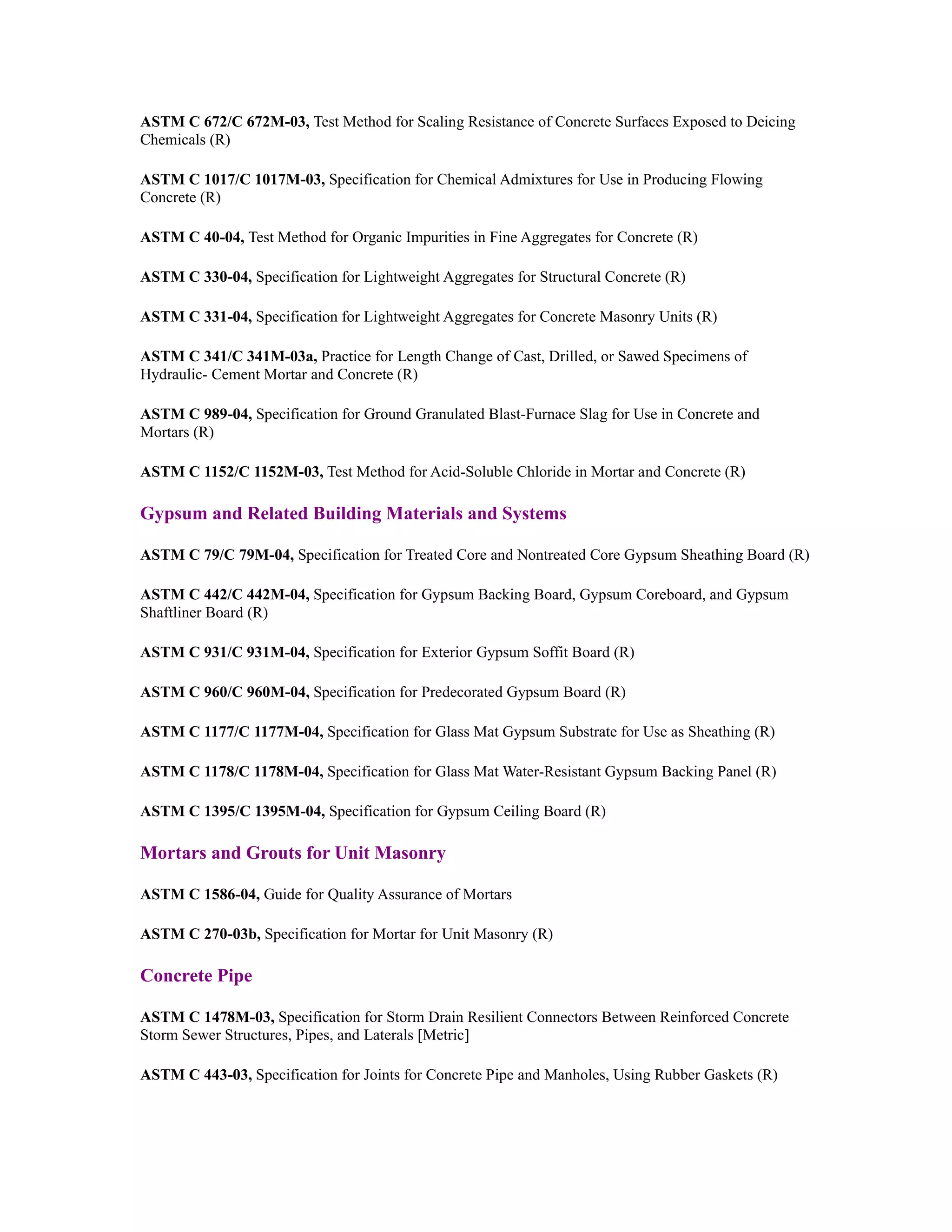 Industrial standards-list | PDF