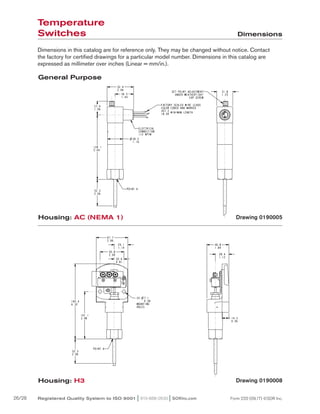 Industrial Temperature Switches for Process Control | PDF