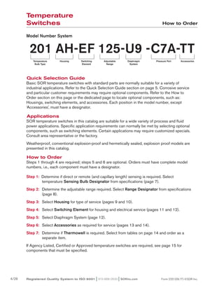 Industrial Temperature Switches for Process Control | PDF | Home ...