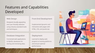 Industrial-Training-in-Web-Development.pptx | Web Design and HTML | Internet