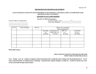 FICCI-FRAC- training-report-diary SLIET | DOCX