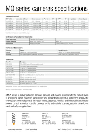 Industrial USB 3 Camera by XIMEA | PDF | Cameras and Camcorders ...
