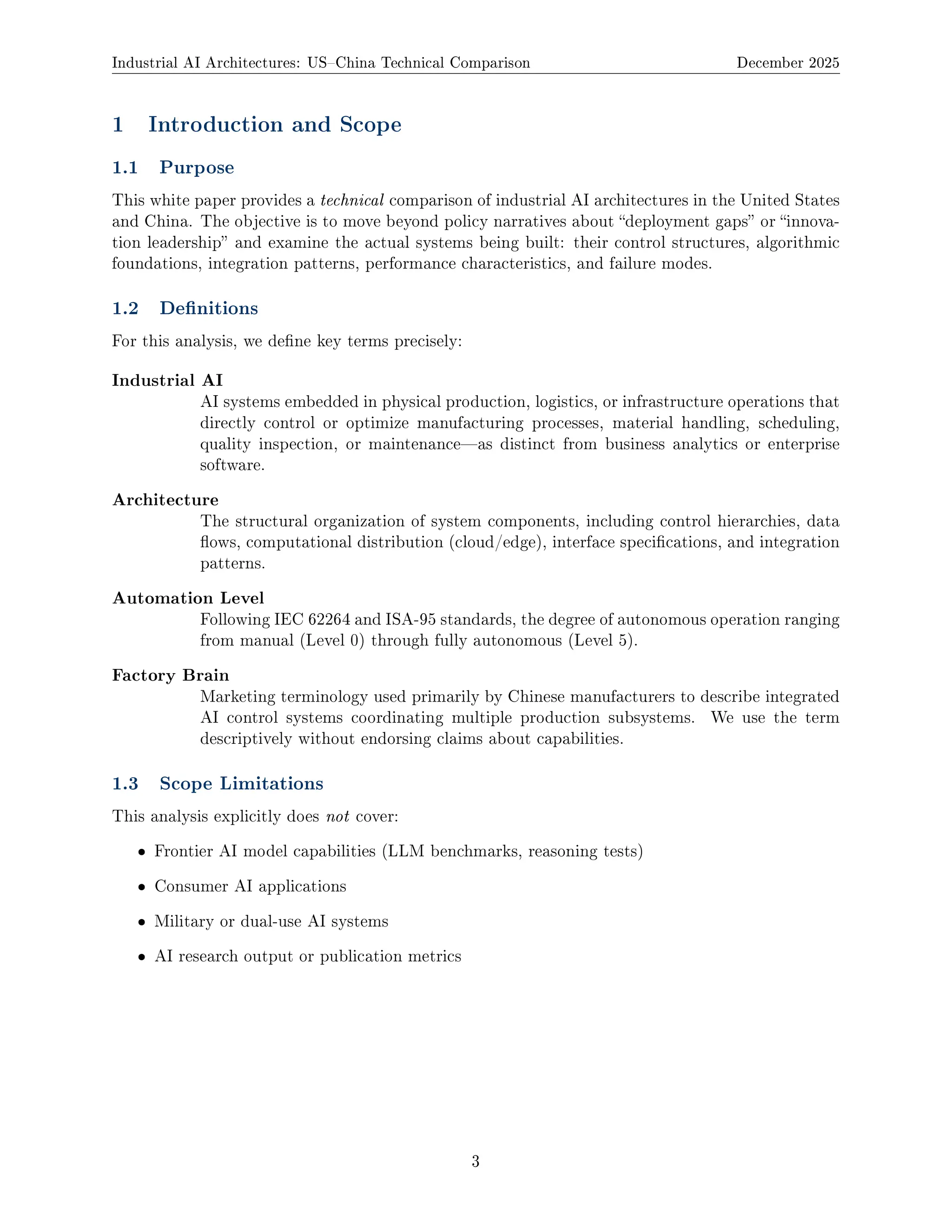 Industrial AI: US vs China Architectures from Claude | PDF