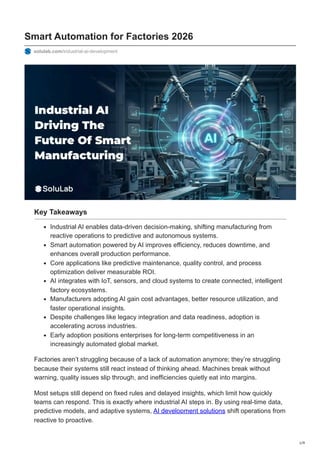 Industrial AI Development: Transforming Manufacturing with Smart ...