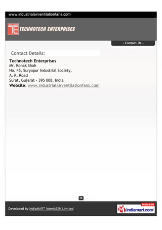 Technotech Enterprises, Surat, Axial Flow Fan | PDF